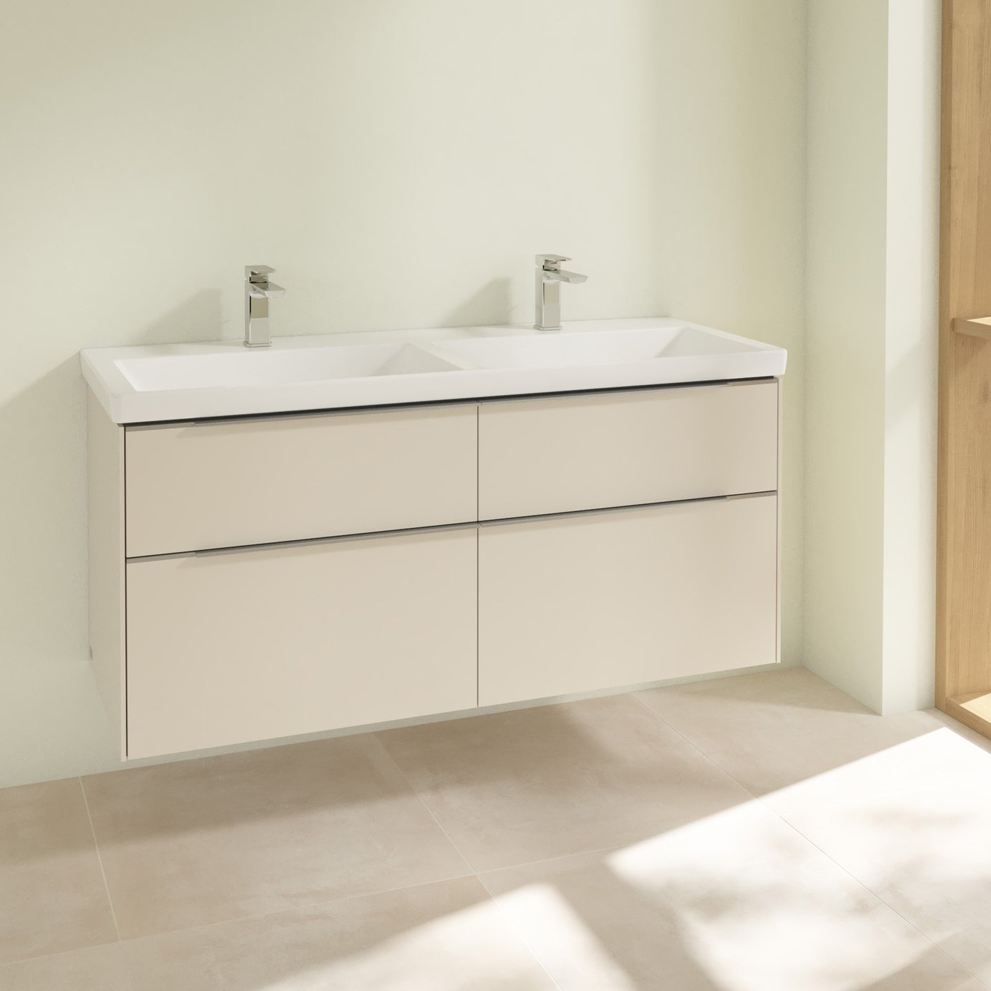 Villeroy & Boch Subway 3.0 Schrank mit Doppelwaschtisch, 4 Auszüge ...