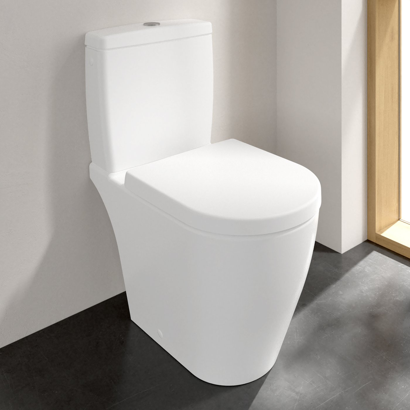 Villeroy & Boch Avento Stand-WC mit CeramicPlus, stone white - 5644R0RW ...