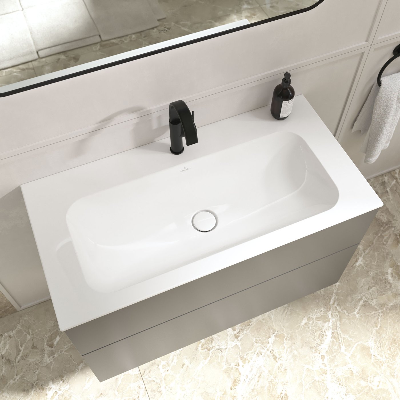 Villeroy & Boch Somera Möbelwaschtisch, mit 1 Hahnloch B: 100 T: 50 cm ...