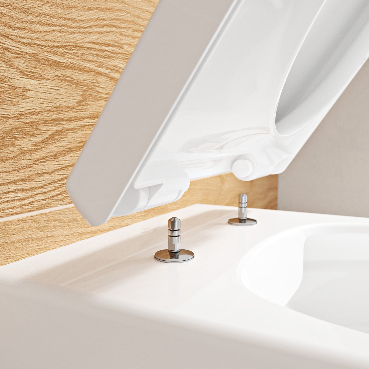 Villeroy & Boch Embrace WC-Sitz mit Absenkautomatik & abnehmbar, stone ...