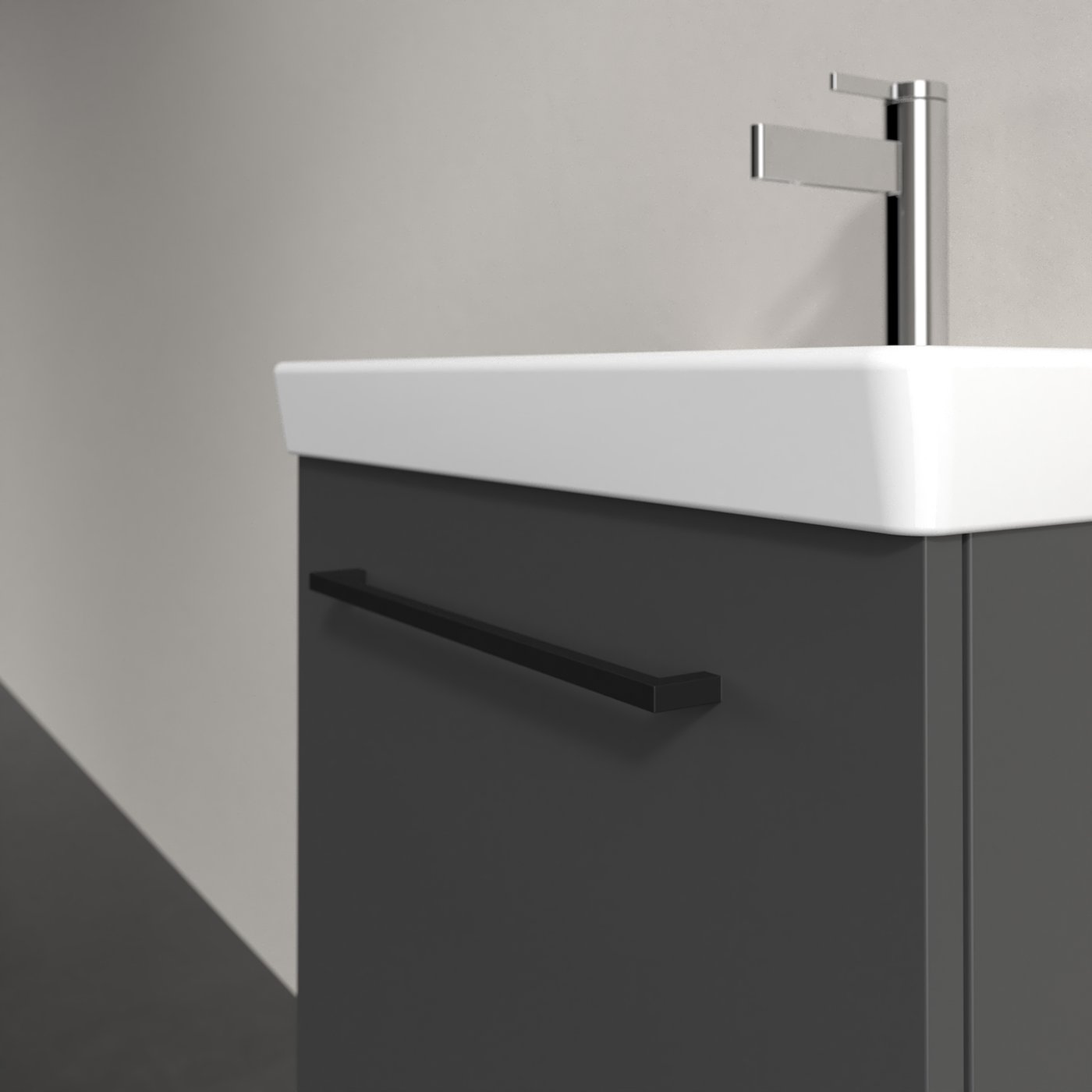 Villeroy & Boch Avento vanity unit, 1 door graphite - A88811VR | REUTER