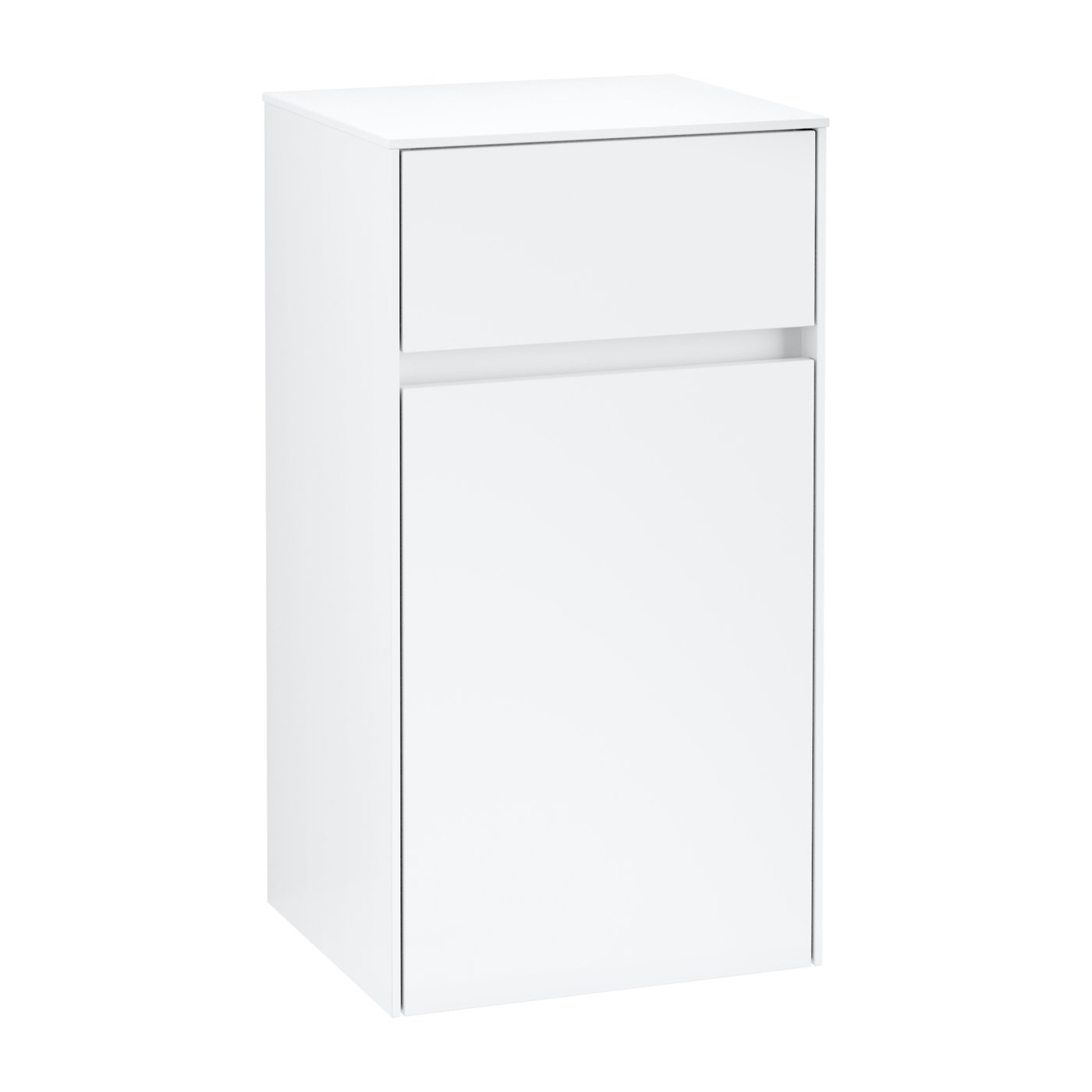 Villeroy & Boch Collaro Meuble suspendu, 1 tiroir, 1 porte blanc mat ...