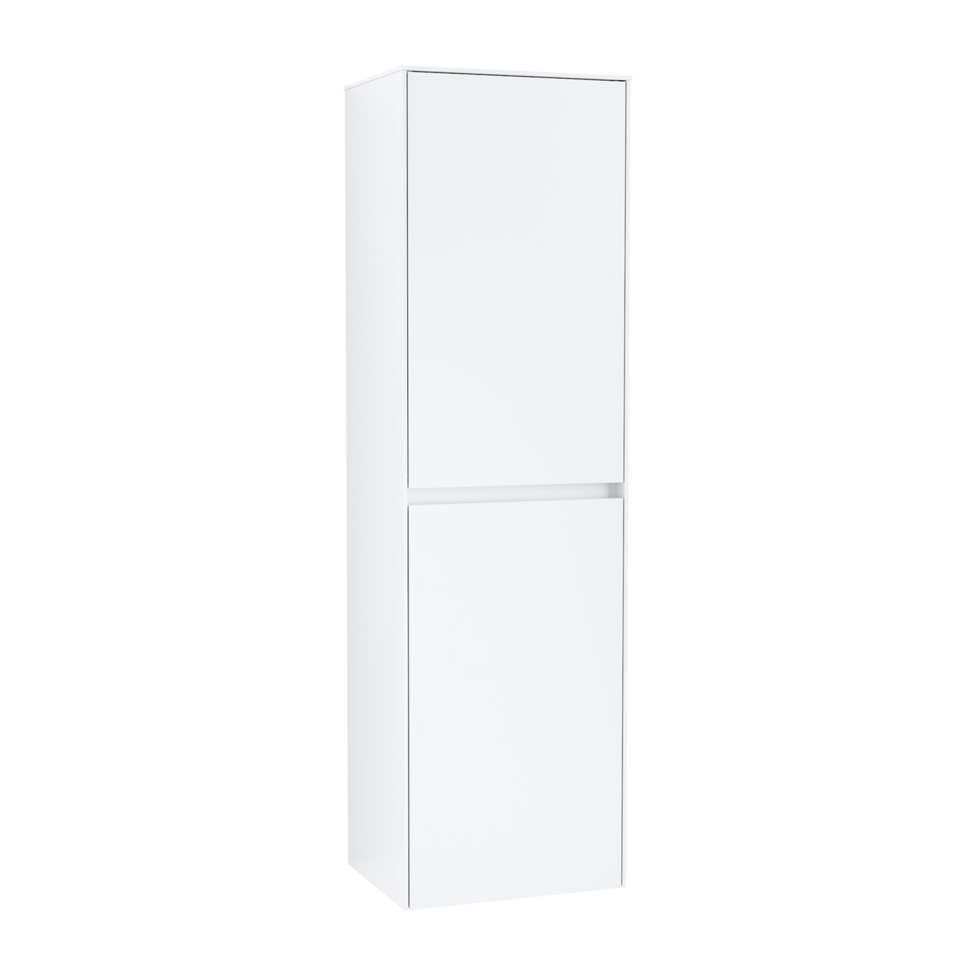 Villeroy & Boch Collaro Hochschrank, 1 Tür mit Wäschekippe, weiß matt ...