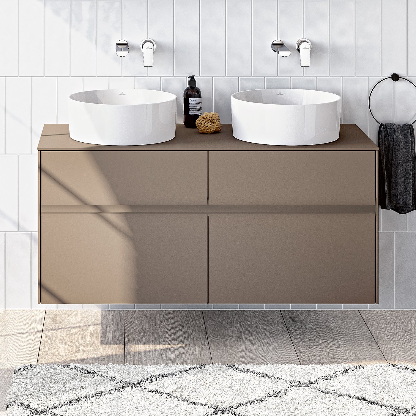 Villeroy & Boch Collaro Waschtischunterschrank, 4 Auszüge stone oak ...