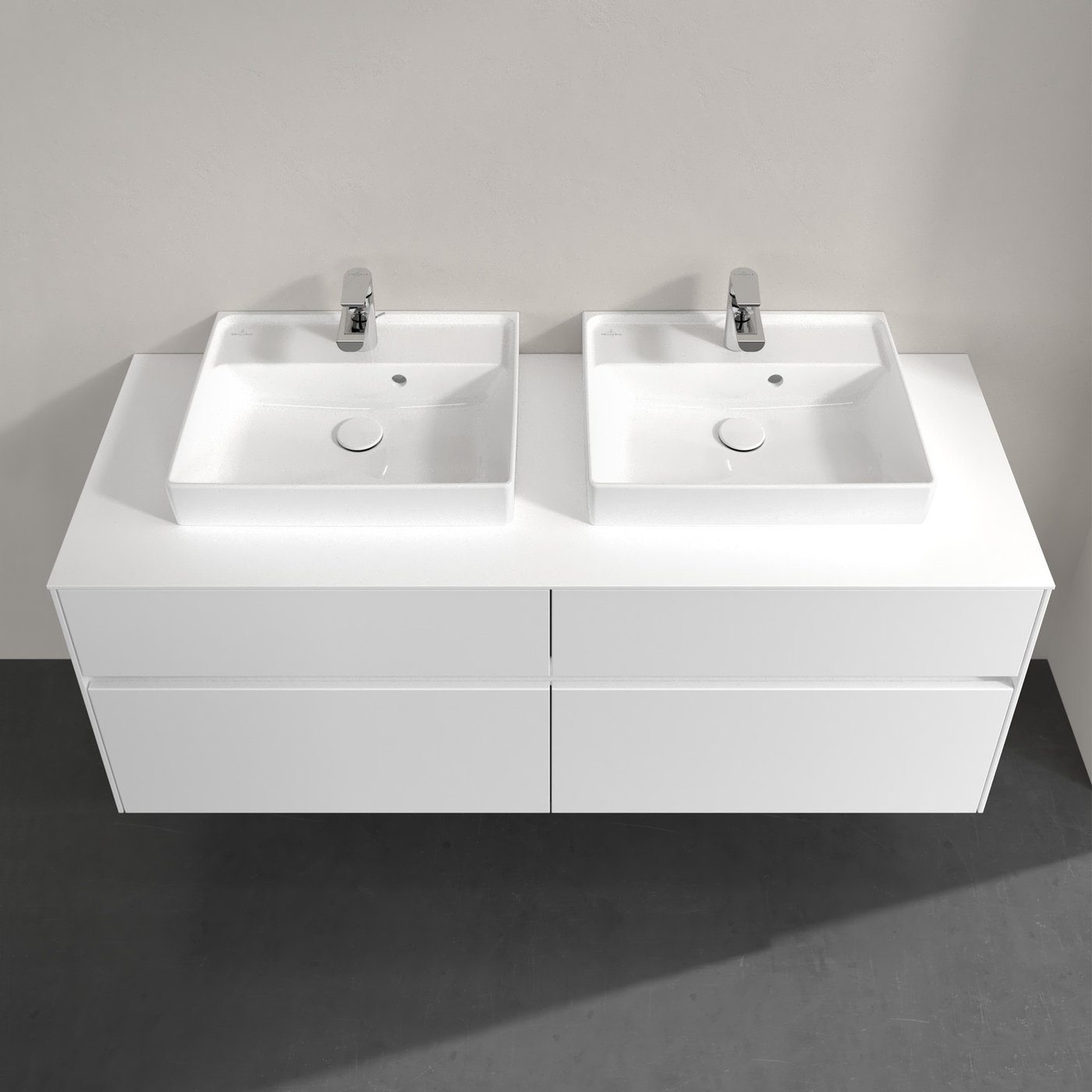 Villeroy & Boch Collaro Waschtischunterschrank, 4 Auszüge weiß matt ...
