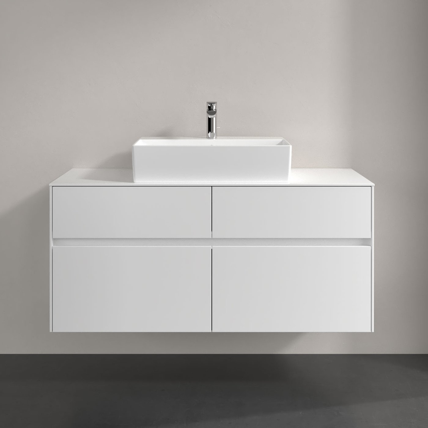 Villeroy & Boch Collaro Waschtischunterschrank, 4 Auszüge weiß matt ...
