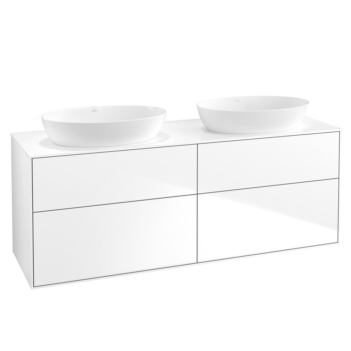Villeroy & Boch Finion vanity unit, 4 pull-out compartments glossy ...