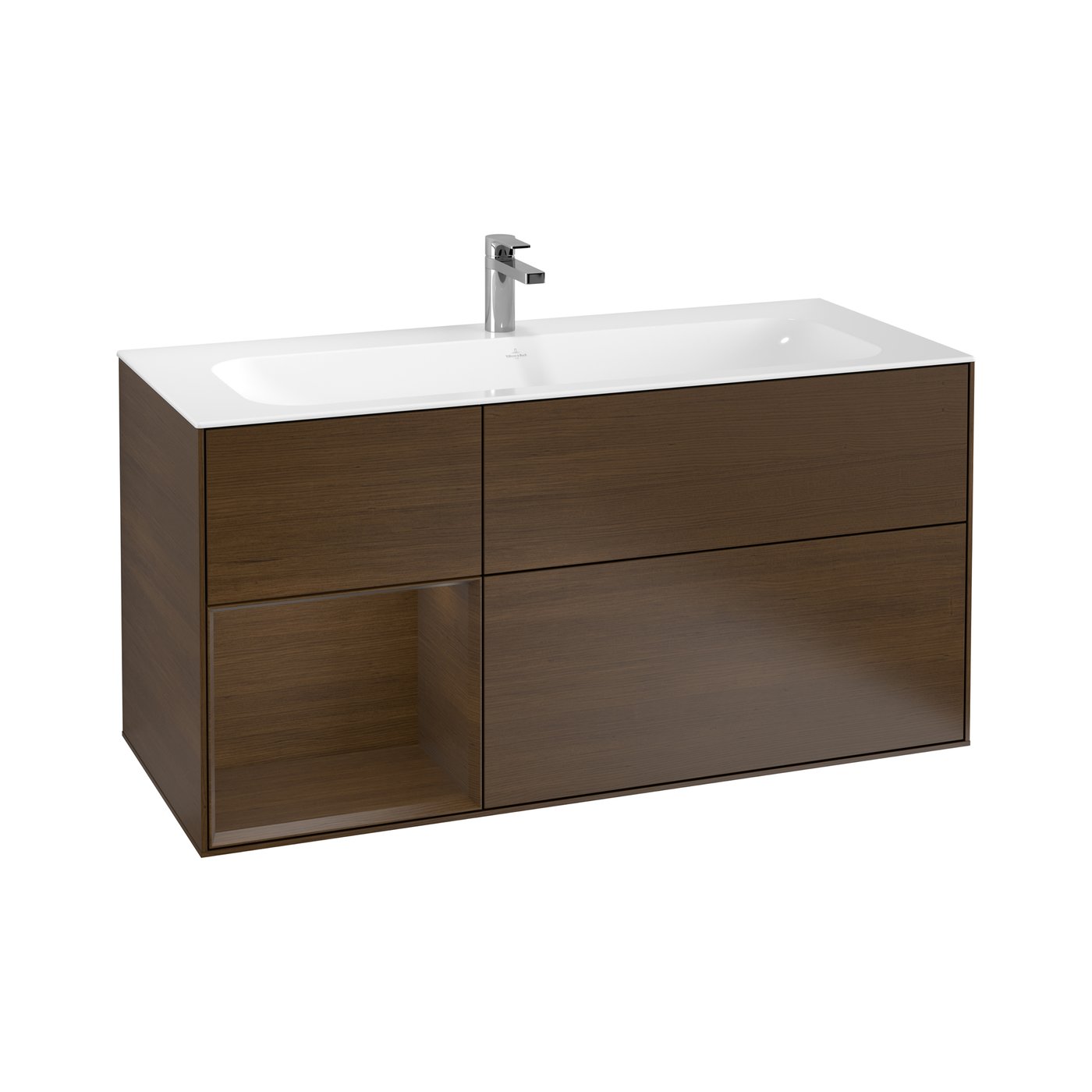Villeroy & Boch Finion vanity unit, 3 pull-out compartments with open ...