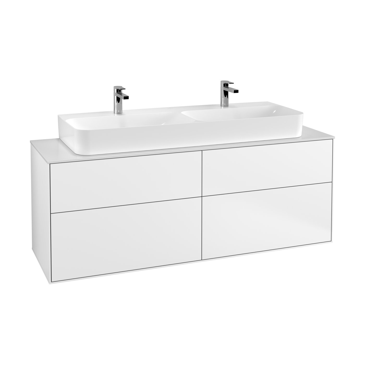 Villeroy & Boch Finion vanity unit for double washbasin with 4 pull-out ...