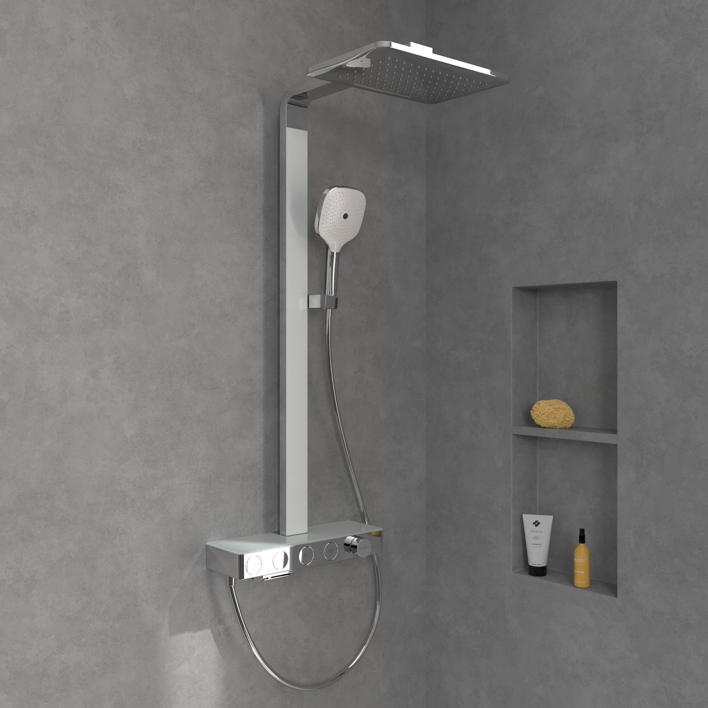 Villeroy & Boch Infinity Showers exposed shower system with bath spout ...