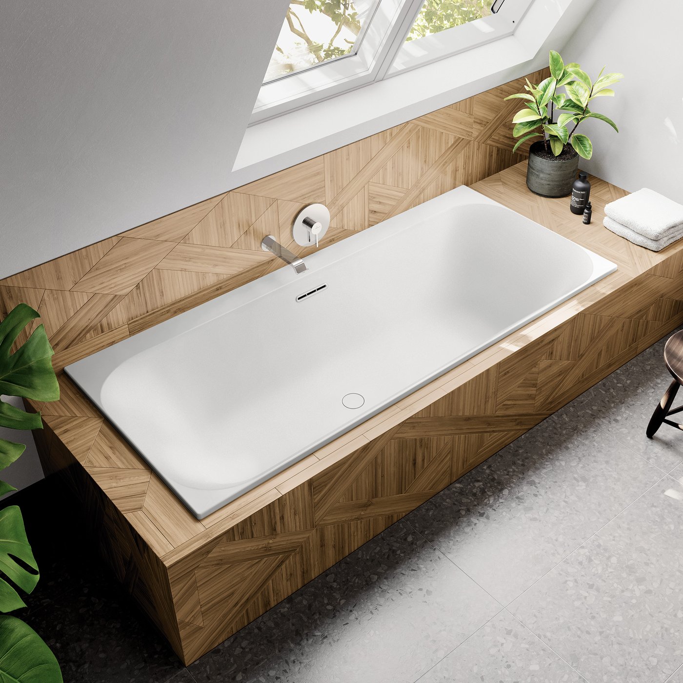 Villeroy & Boch Embrace Duo Rechteck-Badewanne softcube, Einbau stone ...