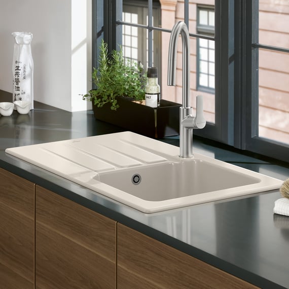 Villeroy & Boch Architectura 45 kitchen sink cream gloss - 334001KRHL1 ...