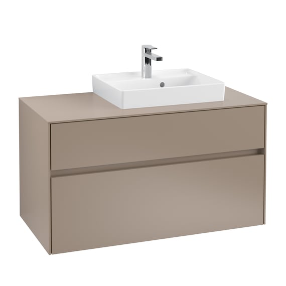 Villeroy & Boch Collaro Handwaschbecken mit CeramicPlus, stone white ...
