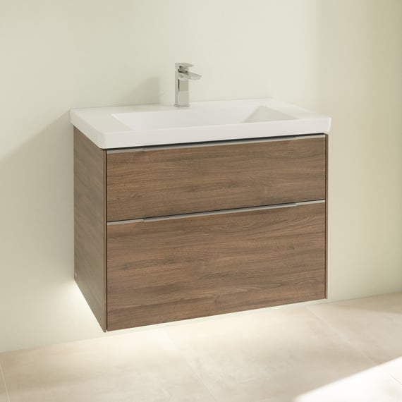 Villeroy & Boch Subway 3.0 washbasin with vanity unit, 2 pull-out ...