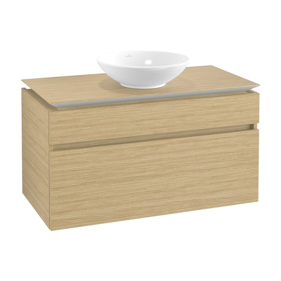 Villeroy & Boch Legato vanity unit, 2 pull-out compartments nordic oak ...