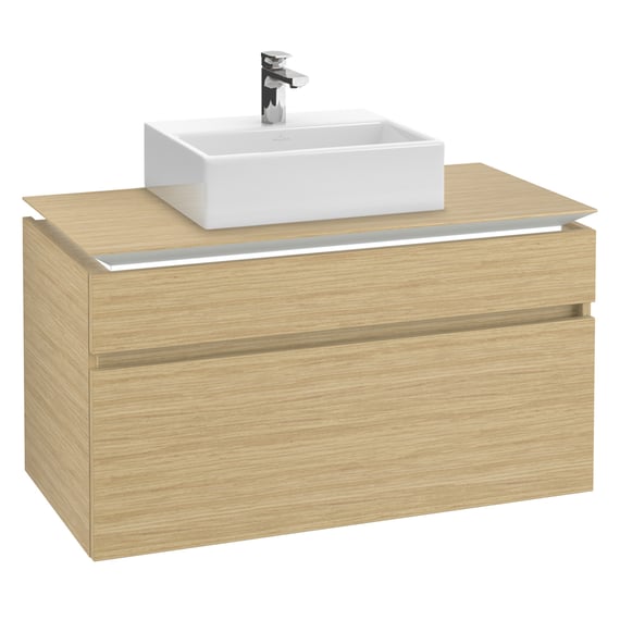 Villeroy & Boch Legato vanity unit, 2 pull-out compartments nordic oak ...