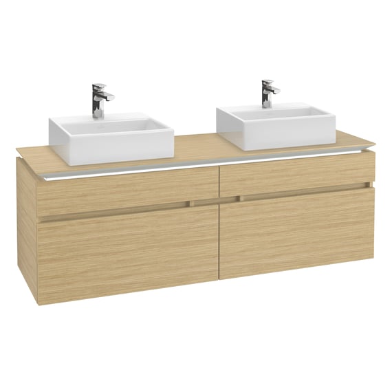 Villeroy & Boch Legato vanity unit, 4 pull-out compartments nordic oak ...