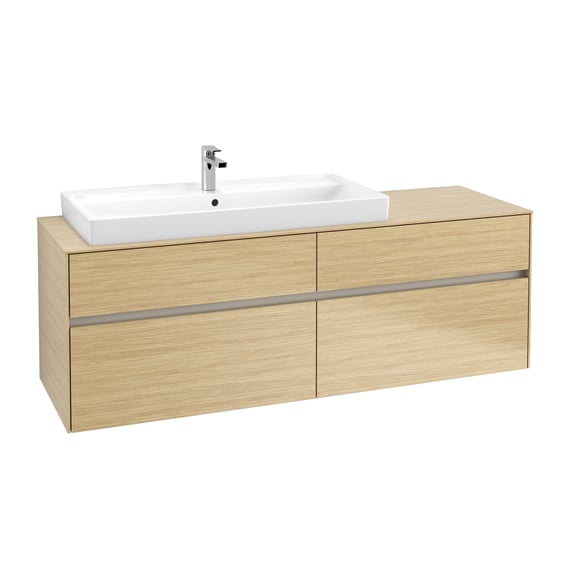 Villeroy & Boch Collaro vanity unit, 4 pull-out compartments nordic oak ...