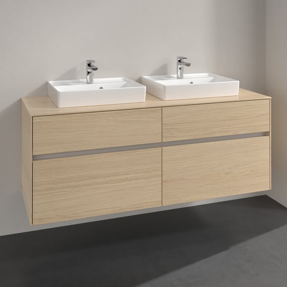 Villeroy & Boch Collaro vanity unit, 4 pull-out compartments nordic oak ...