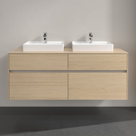 Villeroy & Boch Collaro vanity unit, 4 pull-out compartments nordic oak ...