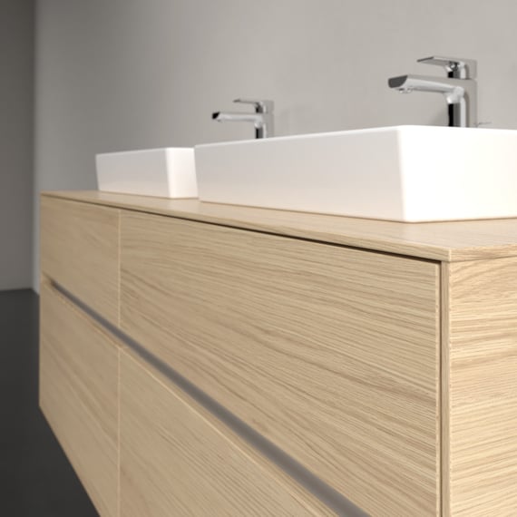 Villeroy & Boch Collaro vanity unit, 4 pull-out compartments nordic oak ...