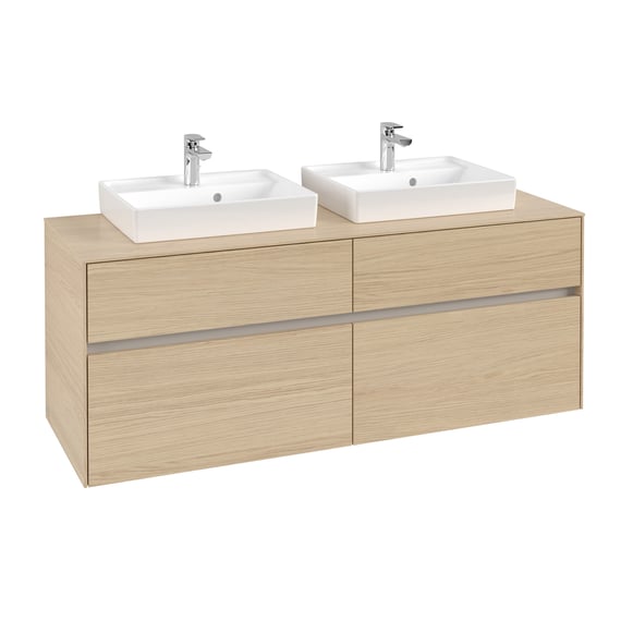 Villeroy & Boch Collaro vanity unit, 4 pull-out compartments nordic oak ...
