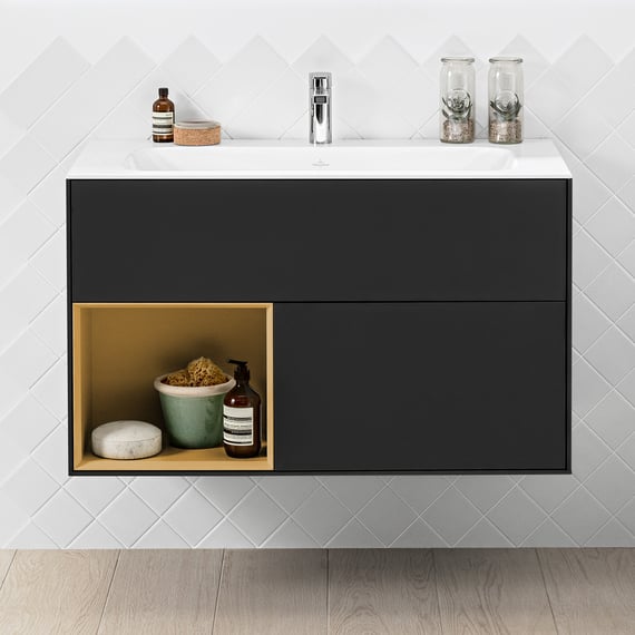 Villeroy & Boch Finion vanity unit, 2 pull-out compartments with open ...
