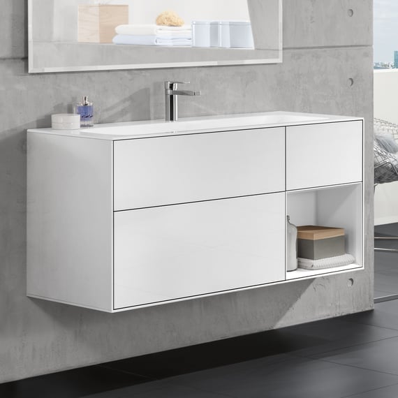 Villeroy & Boch Finion vanity unit, 3 pull-out compartments with open ...