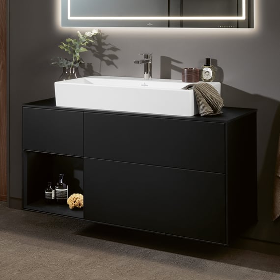 Villeroy & Boch Finion vanity unit, 3 pull-out compartments with open ...