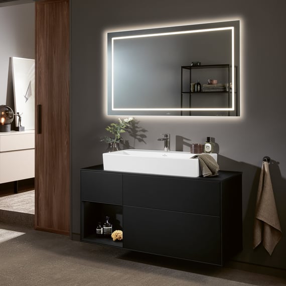 Villeroy & Boch Finion vanity unit, 3 pull-out compartments with open ...