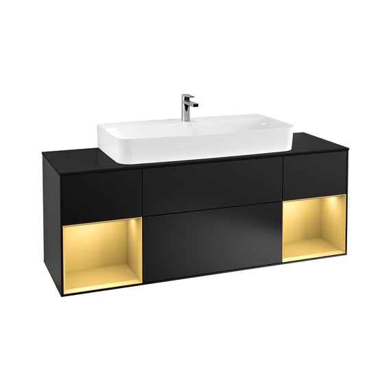 Villeroy & Boch Finion vanity unit, 4 pull-out compartments with open ...