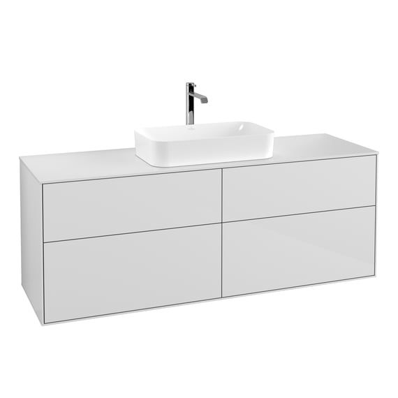 Villeroy & Boch Finion vanity unit, 4 pull-out compartments glossy ...