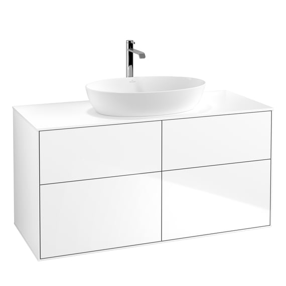 Villeroy & Boch Finion vanity unit, 4 pull-out compartments glossy ...