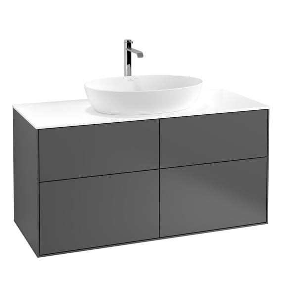 Villeroy & Boch Finion vanity unit, 4 pull-out compartments matt ...