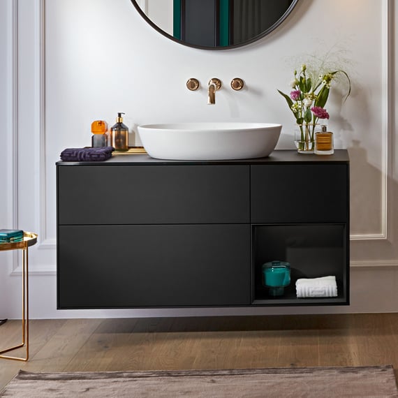 Villeroy & Boch Finion vanity unit, 3 pull-out compartments with open ...