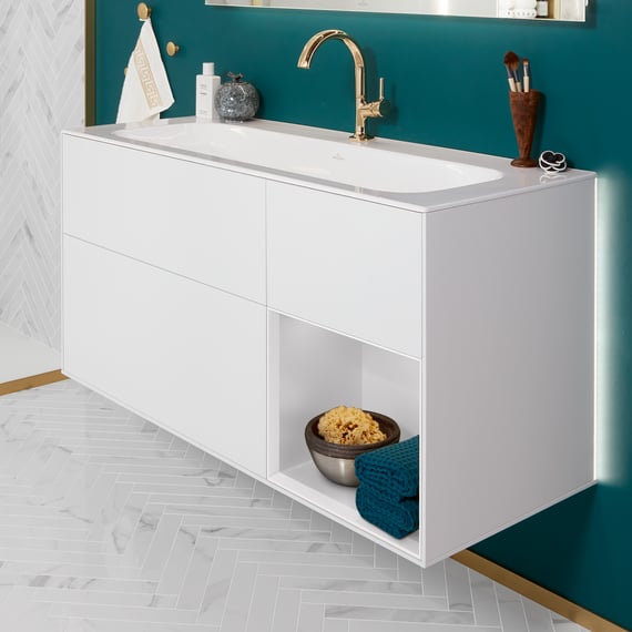 Villeroy & Boch Finion vanity unit, 3 pull-out compartments with open ...