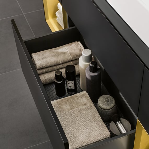 Villeroy & Boch Finion vanity unit, 4 pull-out compartments with open ...