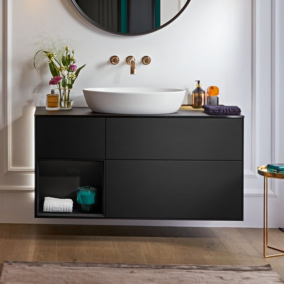 Villeroy & Boch Finion vanity unit, 3 pull-out compartments with open ...