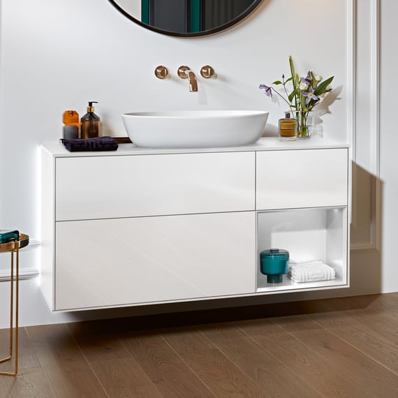 Villeroy & Boch Finion vanity unit, 3 pull-out compartments with open ...