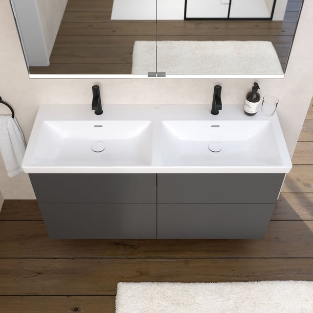 Villeroy & Boch Embrace double washbasin with vanity unit, 4 pull-out ...