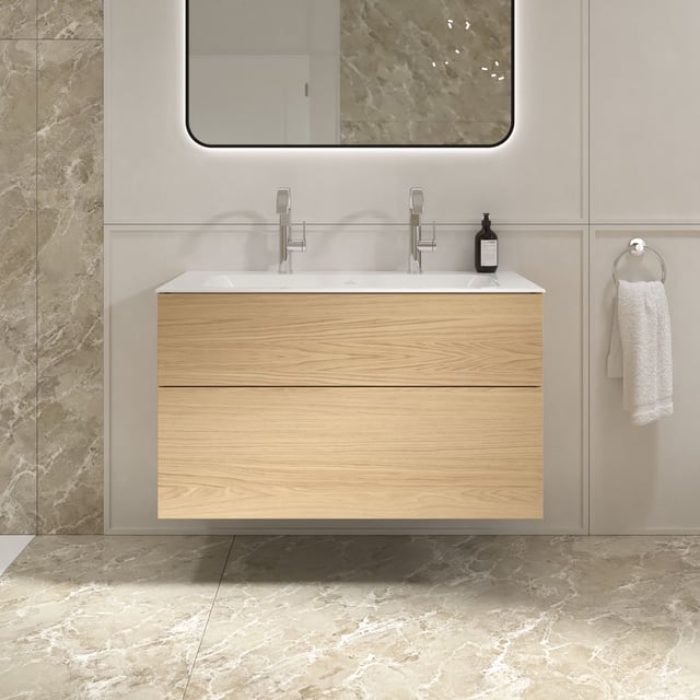 Villeroy & Boch Somera double washbasin with vanity unit, 2 pull-out ...