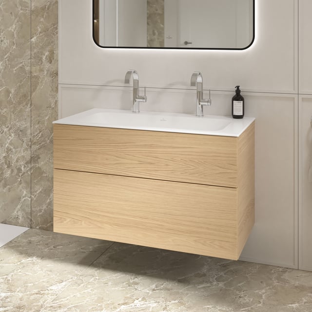 Villeroy & Boch Somera double washbasin with vanity unit, 2 pull-out ...