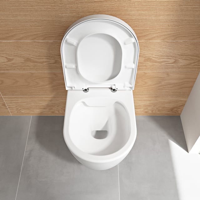 Villeroy & Boch Embrace Wand-WC mit DirectFlush mit CeramicPlus, stone ...