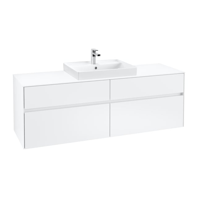 Villeroy & Boch Collaro Waschtischunterschrank, 4 Auszüge weiß matt ...