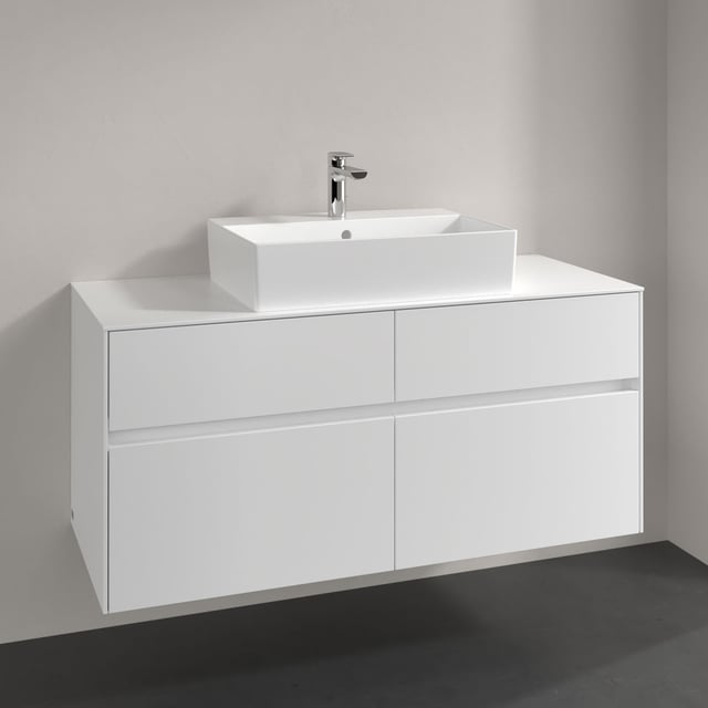 Villeroy & Boch Collaro Waschtischunterschrank, 4 Auszüge weiß matt ...
