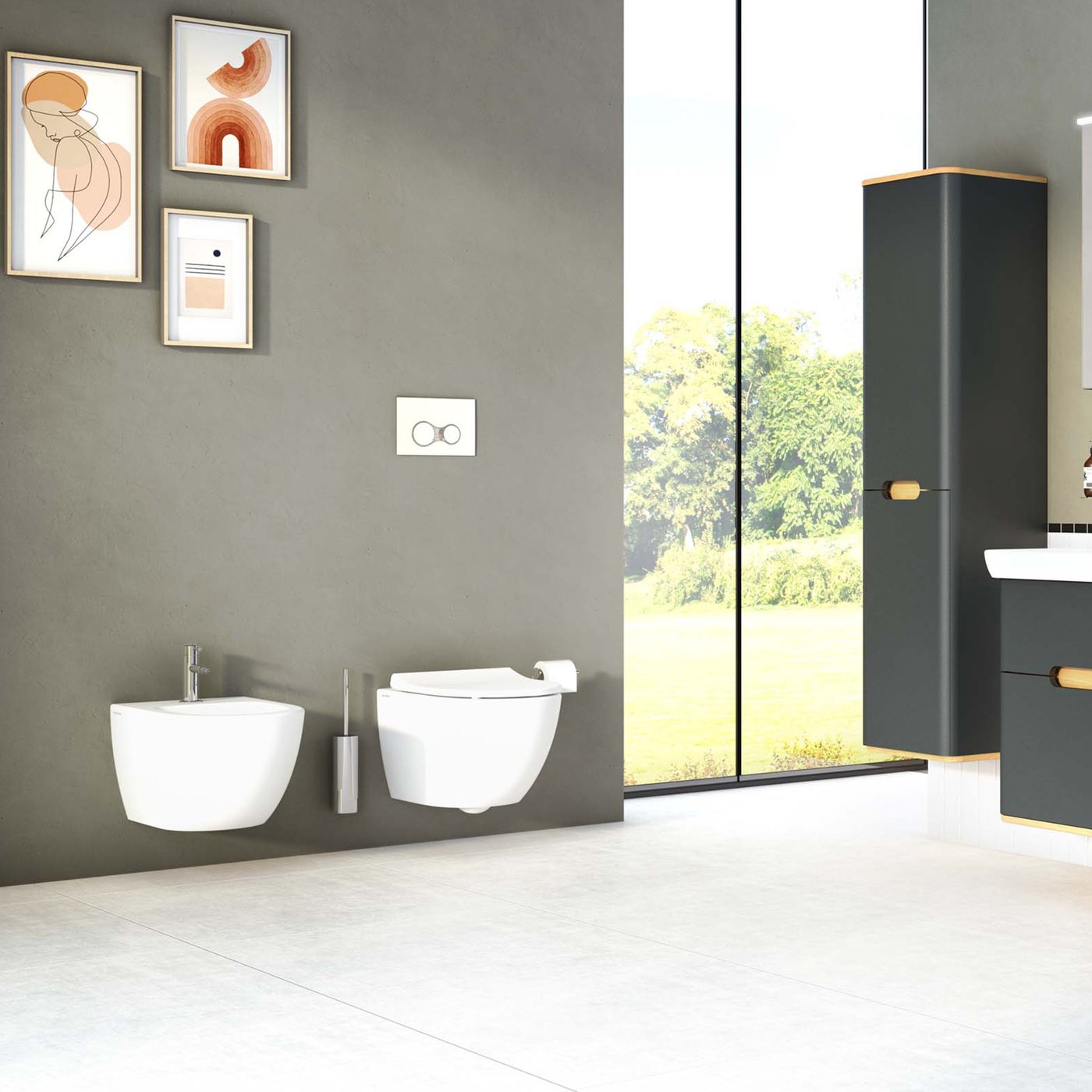 VitrA Sento bidet with VitrAclean and VitrAhygiene, edelweiss ...