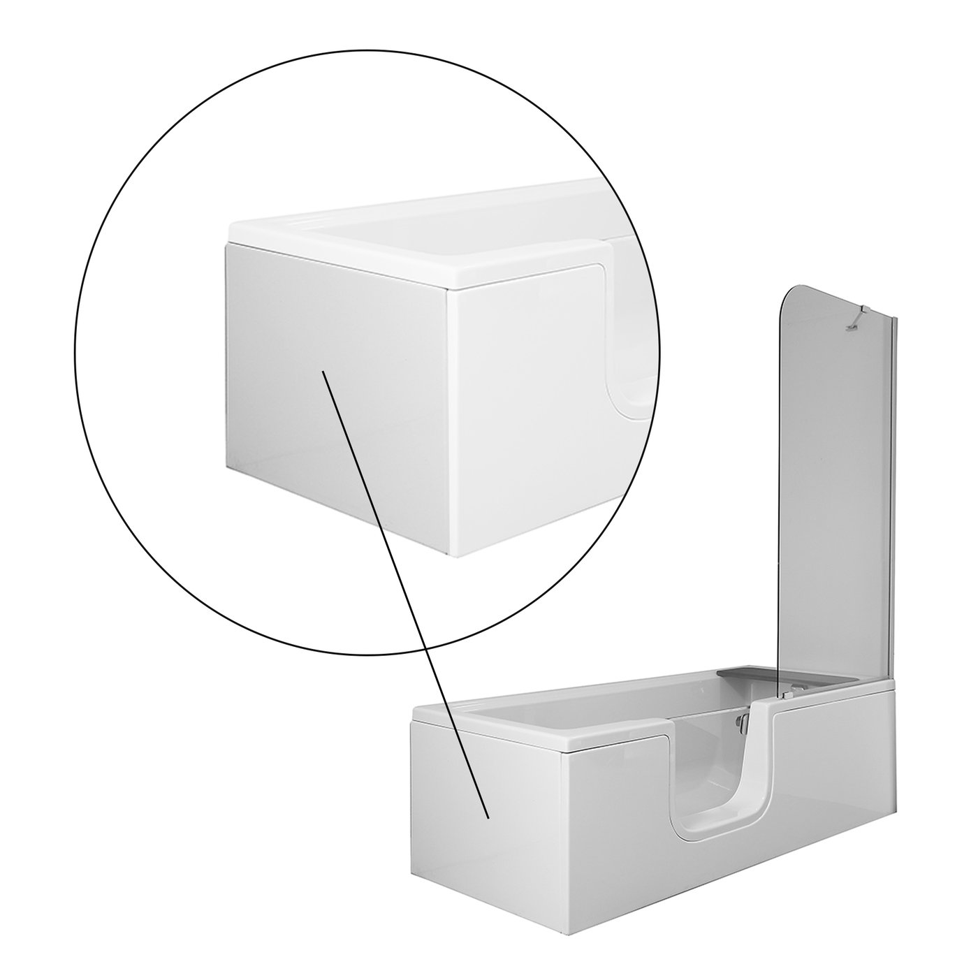 Vitra Conforma side panel for Combo bath - 57970001000 | REUTER
