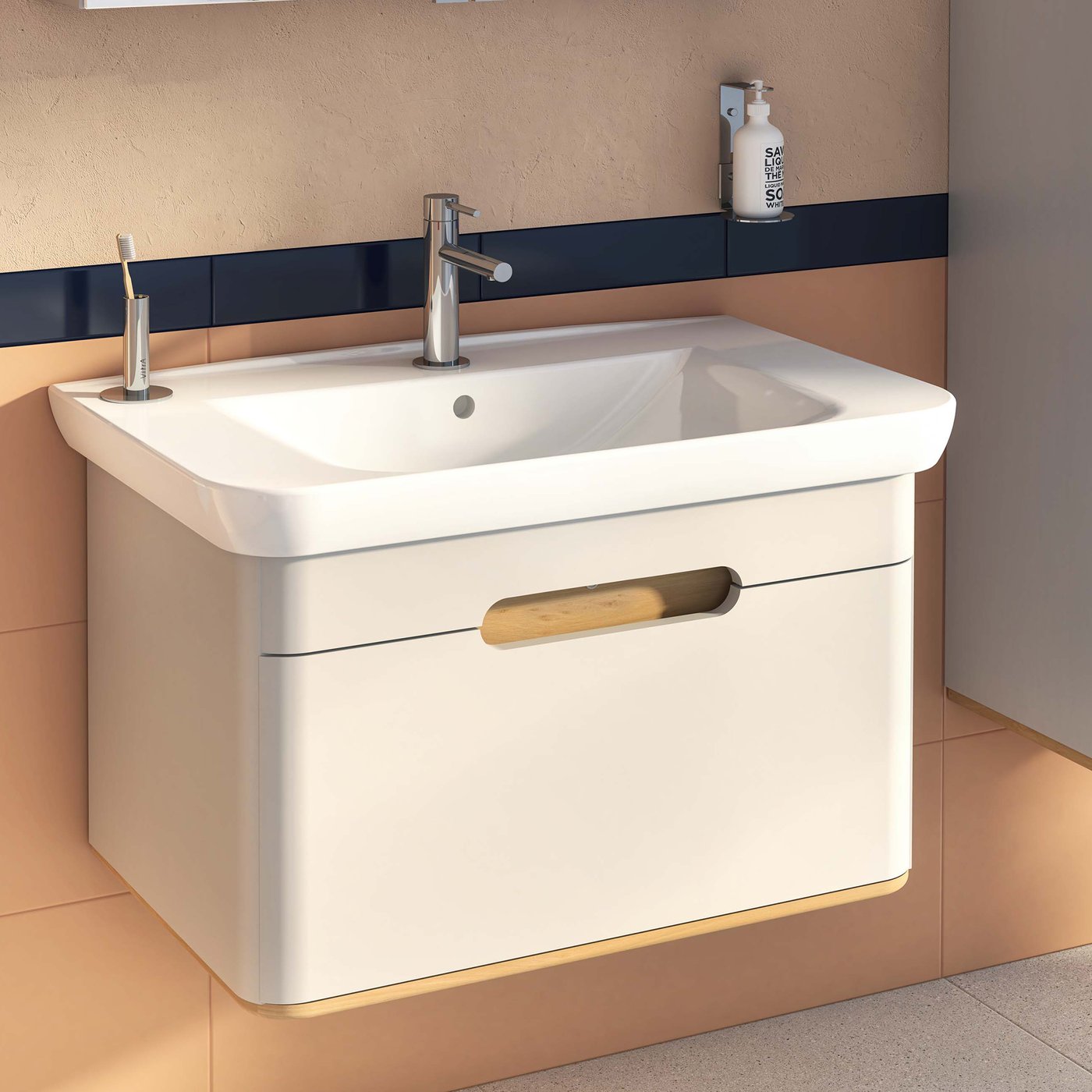 Elegantes Waschtisch Vitra Norm 60 Cm Beige Bild