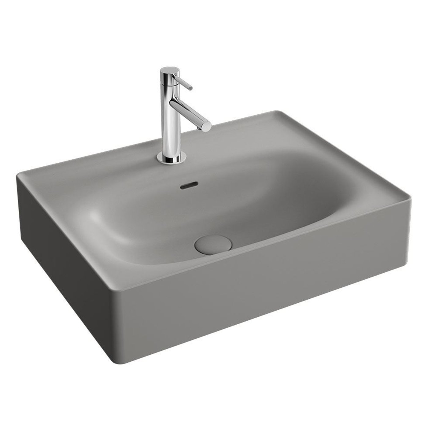 VitrA Equal countertop basin with VitrAclean and VitrAhygiene, matt ...