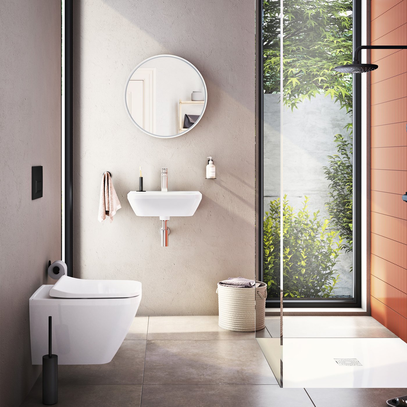 VitrA Matrix wall-mounted toilet with VitrAFlush 2.0 with toilet seat ...